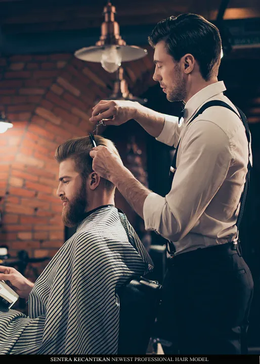 CANTIK . ⭐BARBERSHOP⭐ POSTER SALON BARBER COWOK MODEL PRIA | Lazada ...