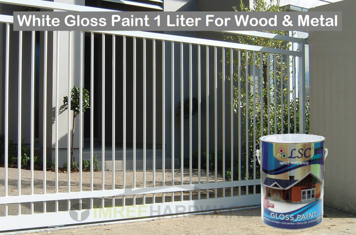 LSC Gloss White Paint For Grille Fence, Metal & Wood / Cat Putih Pagar ...