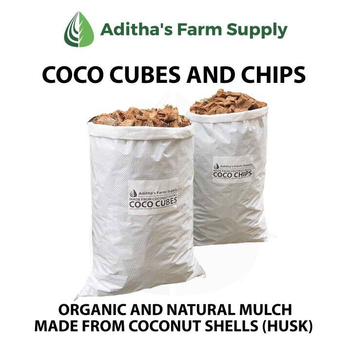 4 Kg Sack Coco Cubes And Coco Chips Organic And Natural Mulch Made
