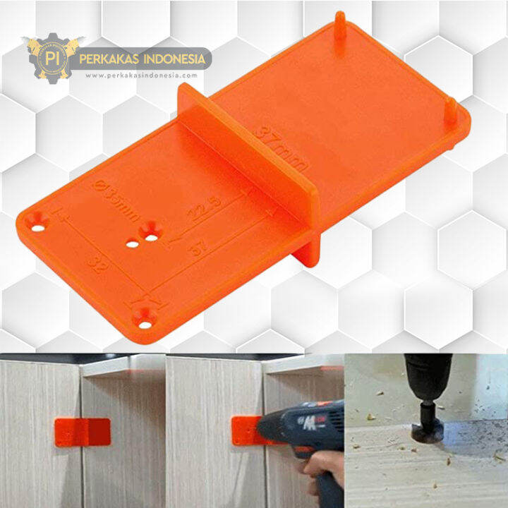 Hinge Hole Drill Jig Alat Panduan Titik Penitik Lubang Pelubang Bor ...