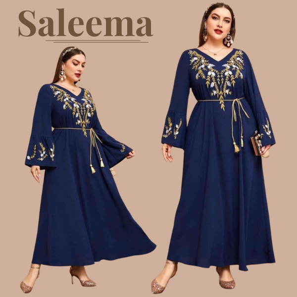 Basic Outfits XXL SALEEMA PLUS SIZE MUSLIM DRESS maxi dress | Lazada PH