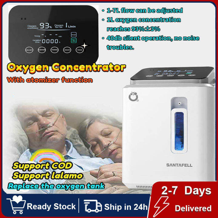 Manila 48H delivery! Oxygen Concentrator Generator Portable 7L With Function Regulator Oxygen ...