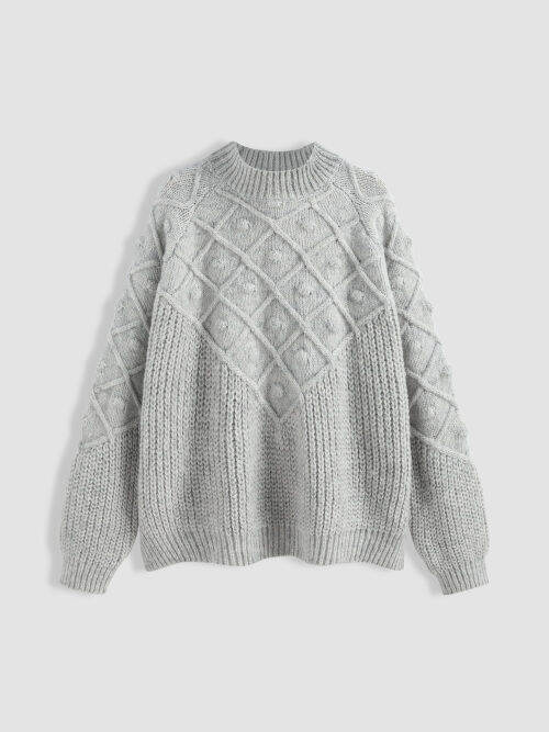 Cider Solid Cable Knit Sweater | Lazada.co.th