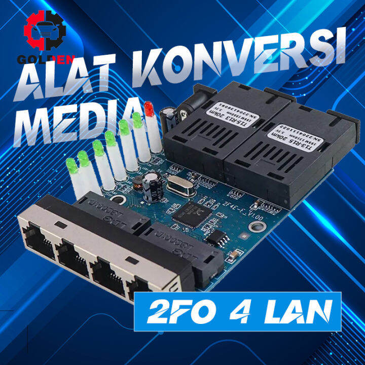 Media Converter 10/100M 2F4E 2 SC 4 RJ45 Ethernet PCBA Fiber Optic ...