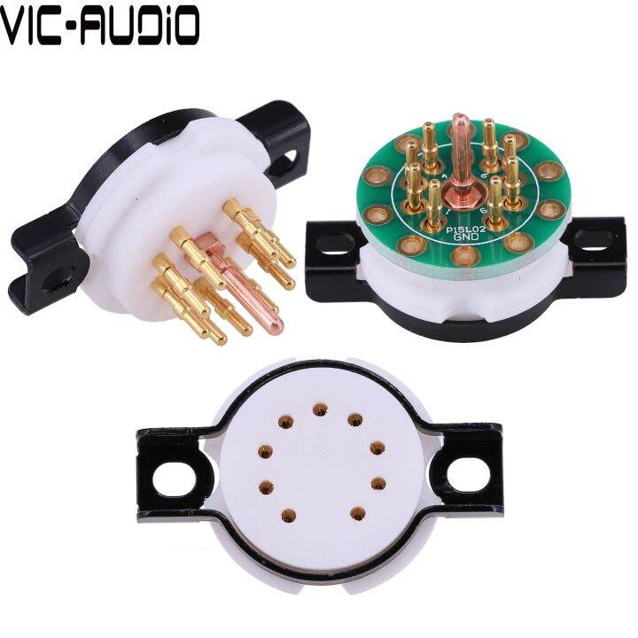 2 CMC Valve 9Pin Tube Socket B9A PTFE For 12AU7 6DJ8 EL84 6922 6CG7 ...