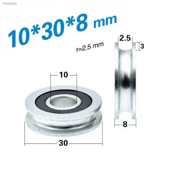 1pcs U groove bearing pulley with grooved non-standard concave wheel ...