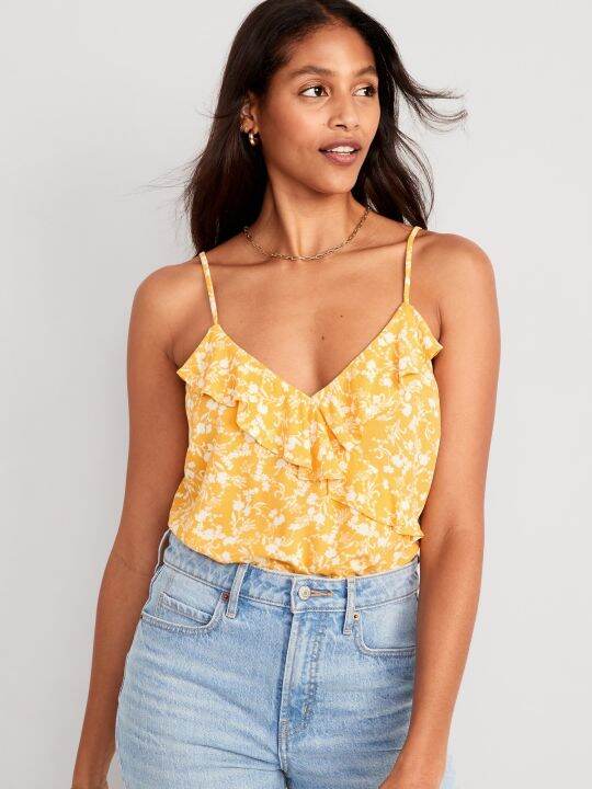 Old Navy Women's Textured Ruffled Wrap-Effect Cami Top | Lazada PH