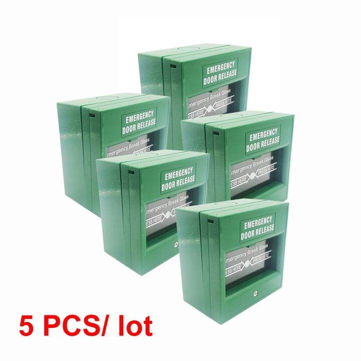 Green Color Emergency Door Release Switches Glass Break Alarm Button ...