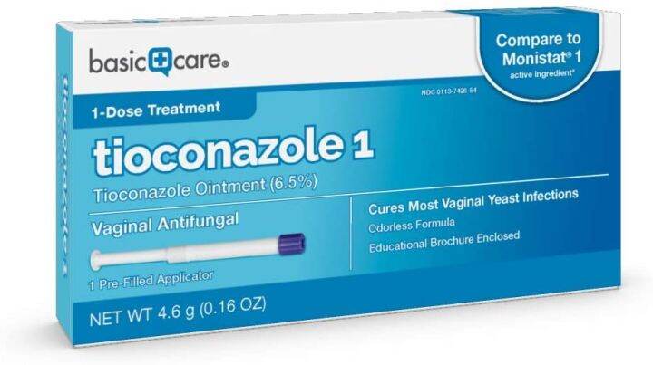 EXPIRY 4/2023 Ba sic Care Tio con azole Ointment 6.5%, Va gi nal Ant ...