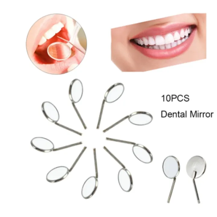 10PCS/Set Dental Mouth Mirrors Reflector Dentist Equipment Stainless ...