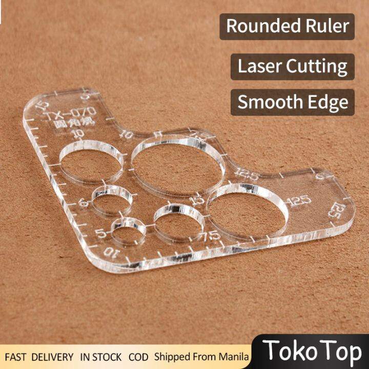 1pcs Acrylic Fillet Stitching Ruler Corner Hole Stitching Corner ...