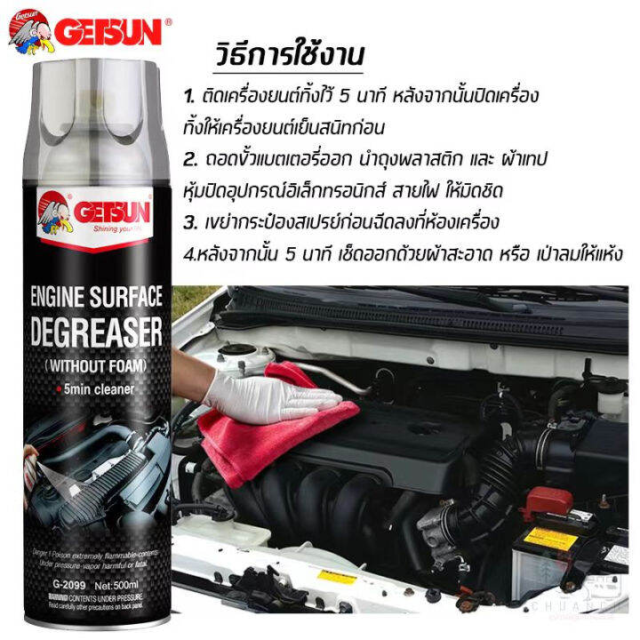 GETSUN Engine Surface 2099 สเปรย์ทำความสะอาดเครื่องยนต์ ขนาด 500 ml | Lazada.co.th