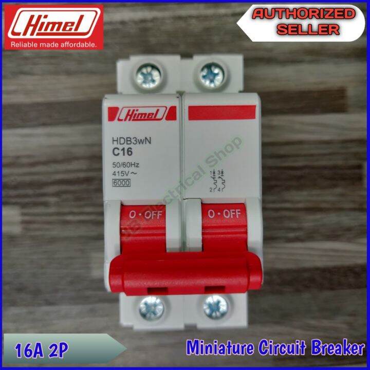 ☉Himel MCB Miniature Circuit Breaker 2 Pole 16A | Lazada PH