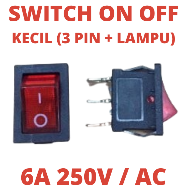 SAKLAR KECIL SWITCH ON OFF 3 PIN LAMPU SAKELAR ON OFF TIGA KAKI SWIT ...