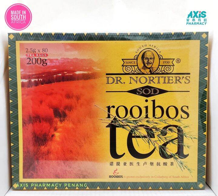 DR. NORTIER'S ROOIBOS TEA 2.5G X 80 TEA BAGS SUPER-OXIDE DISMUTASE (Exp ...