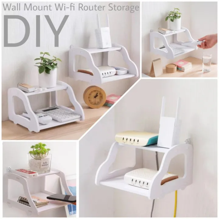 Rak Dinding Router WIFI Rak Penyimpanan Set Top Box TV | Lazada Indonesia
