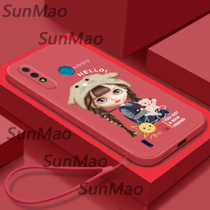 สำหรับ Itel A56 = A56 Pro เคสเคสโทรศัพท์แบบนิ่มขอบตรงเคสผู้หญิงแบบใหม่ ...