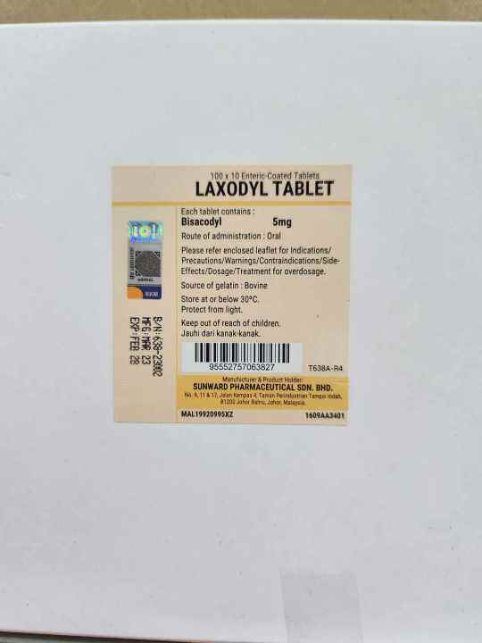 LAXODYL TABLET 5MG TAB 100'S/BOX | Lazada