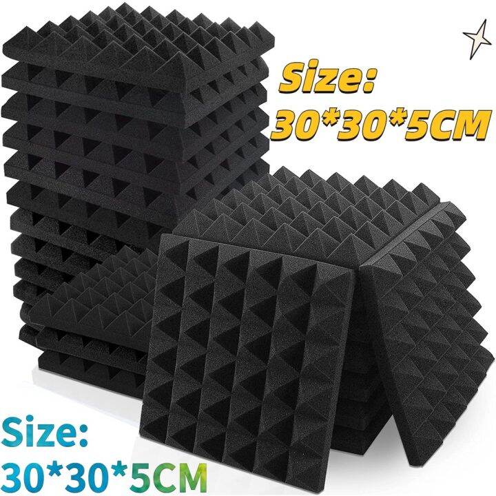 30x30x5cm sound proof wall foam for recording Padding Foam Panels ...