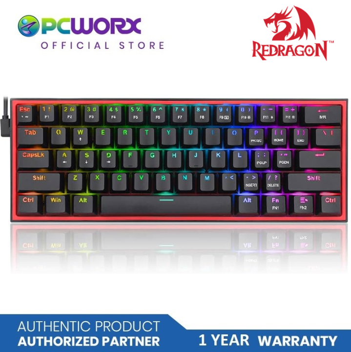 Redragon K617 FIZZ Mechanical Wired RGB Gaming Keyboard | RGB Keyboard ...