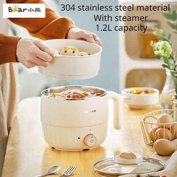 Bear 1.2L Electric Cooking Pot Student Dormitory Noodle Hot Pot ...
