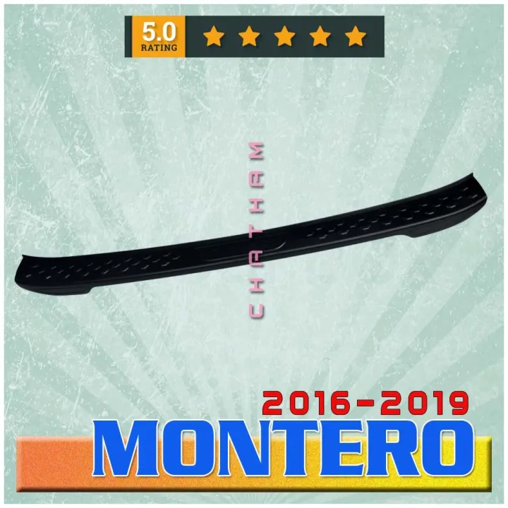 (All Black) Rear Bumper Guard for Montero Sport 2016 - 2019 | Lazada PH