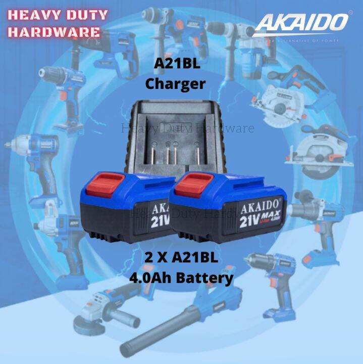 ASL AKAIDO 21V A21BL 4.0Ah Battery and Charger Starter Kit | Lazada