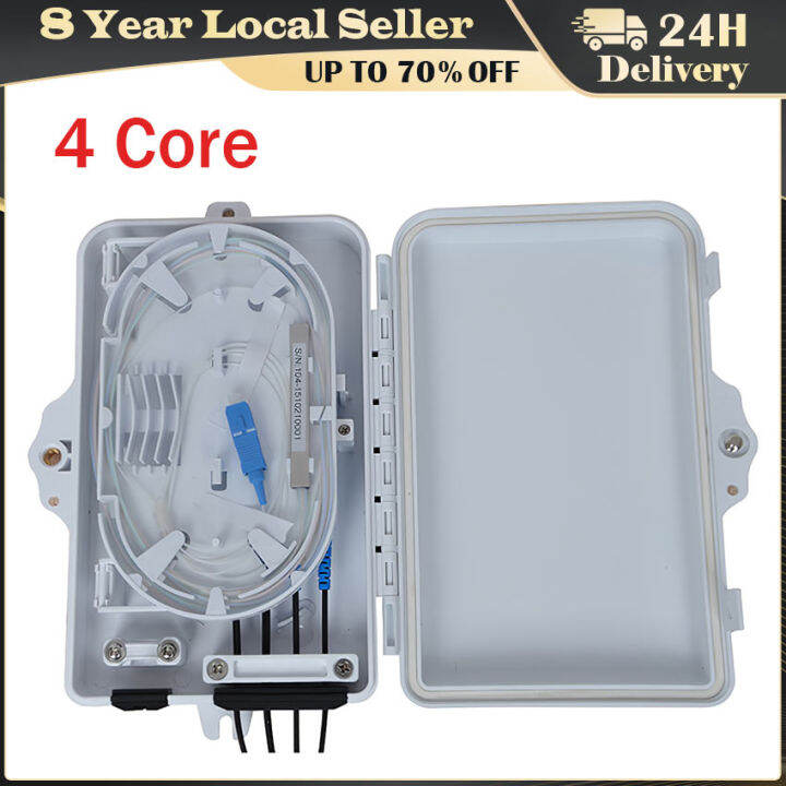 FTTH 4 Core Fiber Optic Termination Box 4 Port Optical Fiber ...
