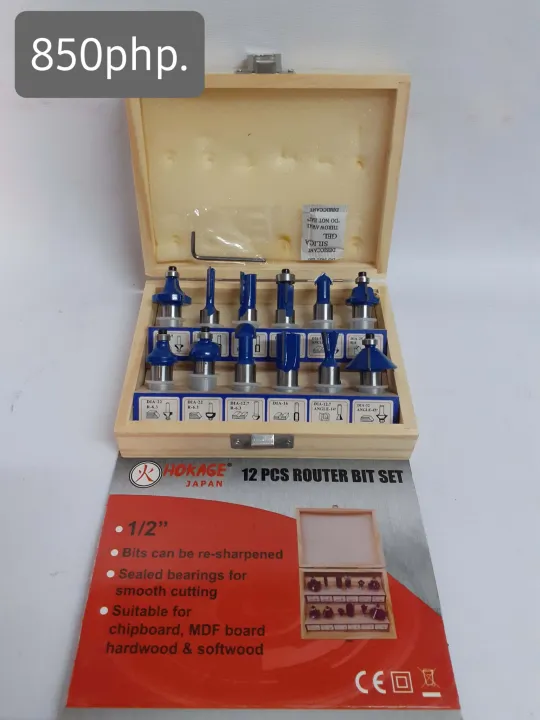 Router Bit Set 1/2 (12pcs) | Lazada PH