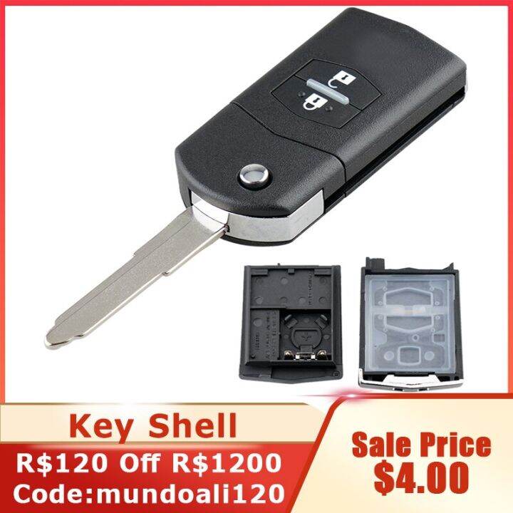 2 Buttons Car Key Remote Control Folding Housing Auto Key Case ...