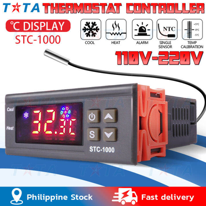 STC1000 AC 110-220V STC-1000 Digital Temperature Controller Thermostat Control Aquarium Sensor ...