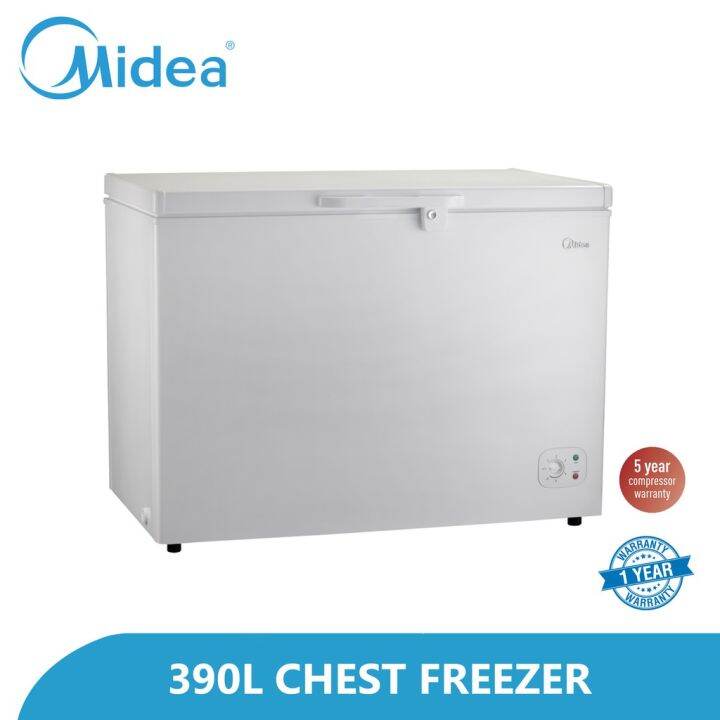 [READY STOCK] Midea Chest Freezer WD-300W (390L) With Key Lock | Lazada