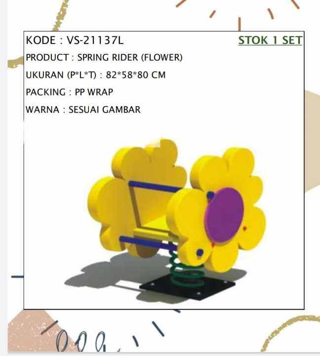 KUDA KUDAAN JUMBO MODEL BUNGA SPRING RIDER PLAYGROUND JUNGKAT JUNGKIT ...