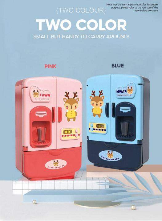 D12 - Mini Refrigerator Fridge Pretend Play Kitchen Playset Fridge Mini ...
