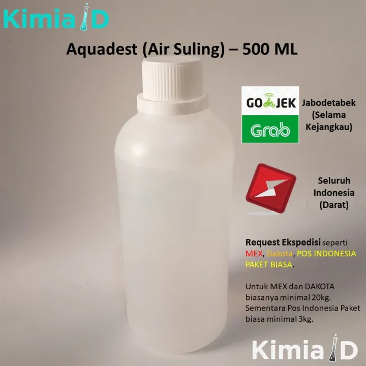 Aquadest - 500 ML - Air Suling - Akuades - Destilled Water - Air Murni ...