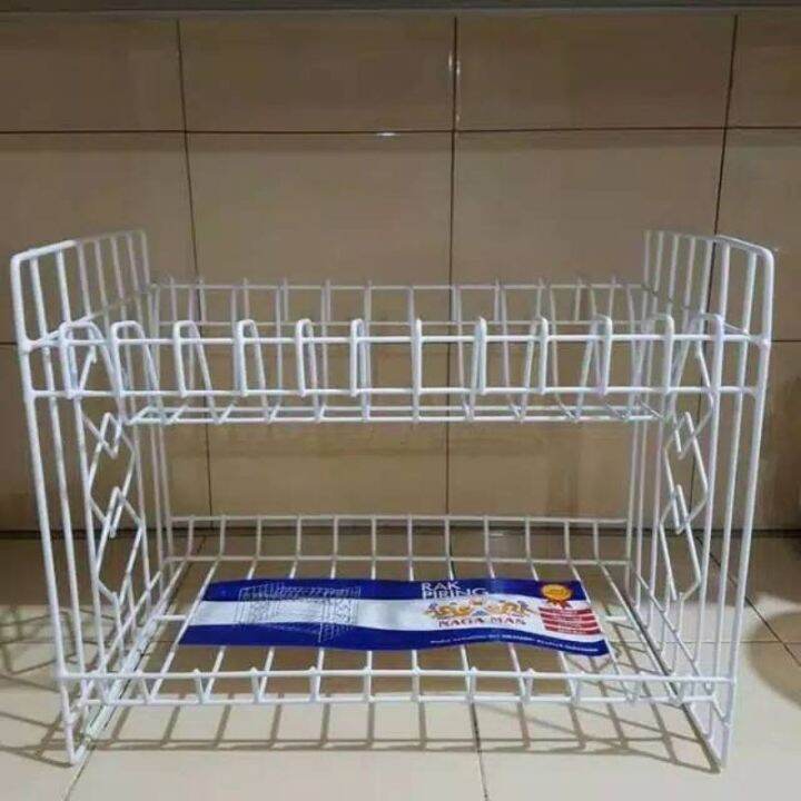 RAK PIRING WASTAPEL TEMPAT CUCI PIRING / RAK PIRING 2 SUSUN STAINLESS ...