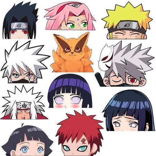 Naruto Laminated Peeking Sticker Waterproof Vinyl - Aquaflask Laptop ...