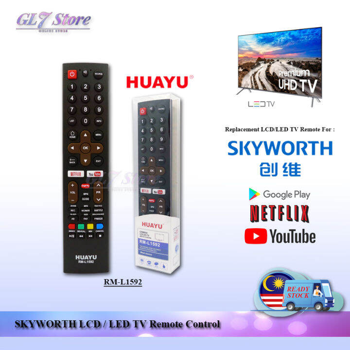 SKYWORTH LCD LED SMART TV REMOTE CONTROL RM-L1592 UNIVERSAL REMOTE | Lazada