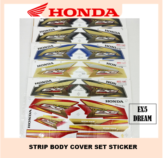 HONDA EX5 STICKER STRIP HIGH QUALITY BODY COVERSET COVER SET STICKER ...