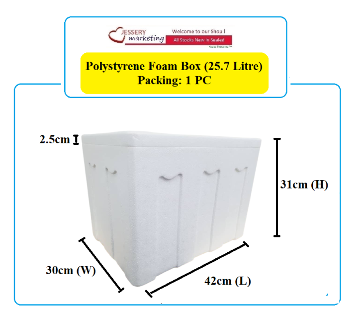 Polystyrene Foam Box / Styrofoam Box (25.7 Litre) ; Packing: 1 PC | Lazada