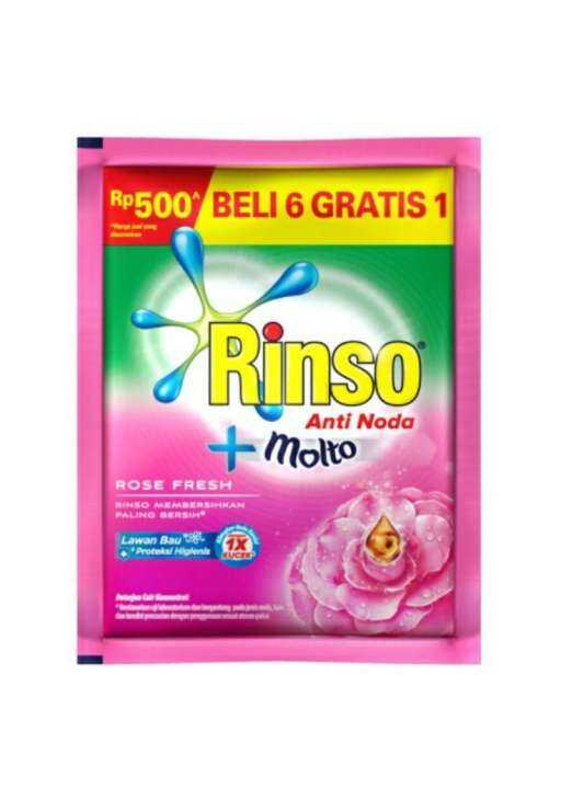 3 PCS Rinso plus molto anti noda sachet 18 ml | Lazada Indonesia