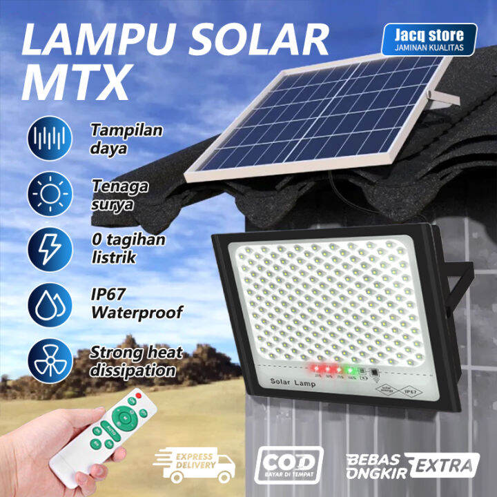 lampu solar MTX Outdoor Tahan Air 40W 60W100W Solar Flood Light Spot ...