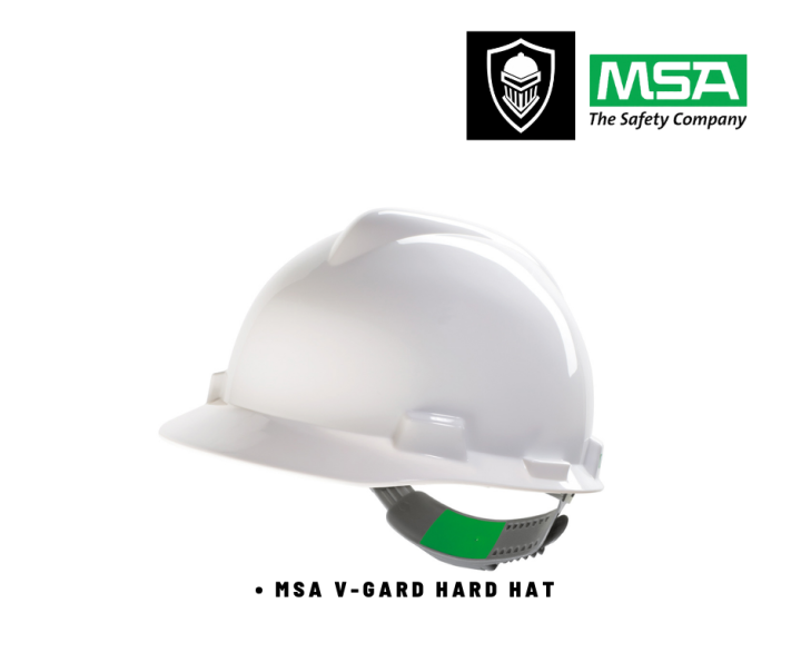 MSA V Guard Safety Helmet, White Hard Hat, Safety Hard Hat | Lazada PH