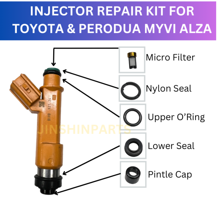 PERODUA MYVI ALZA VIVA TOYOTA VIOS CAMRY INJECTOR REPAIR KIT Rubber ...