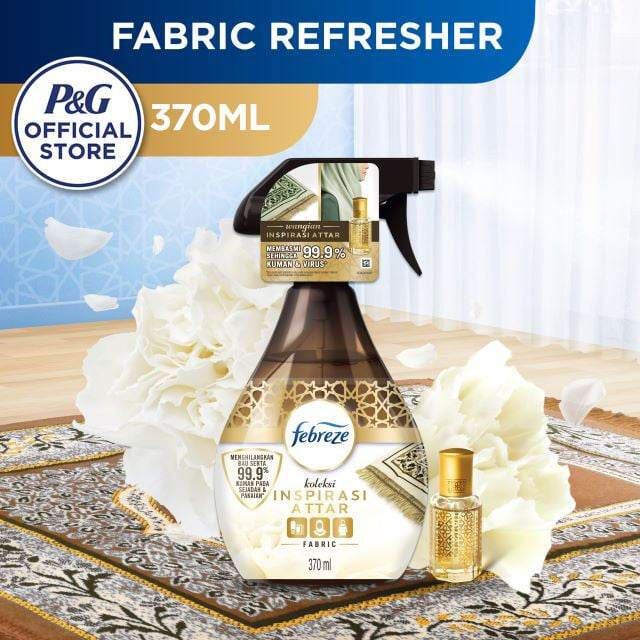 Febreze Fabric 370mlสเปรย์กำจัดกลิ่นเอนกประสงค์และฆ่าเชื้อบนเนื้อผ้า99. ...