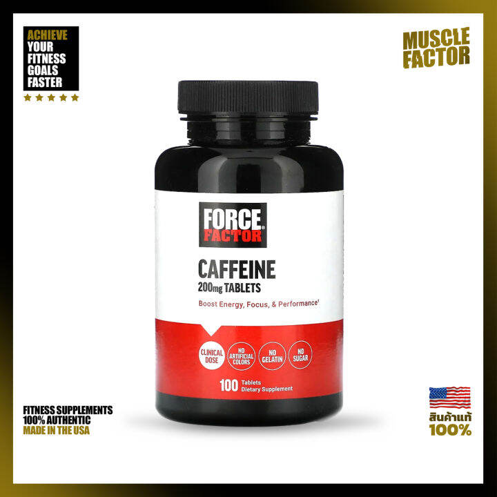 Force Factor: Caffeine 200mg - 100 Tablets | Lazada.co.th