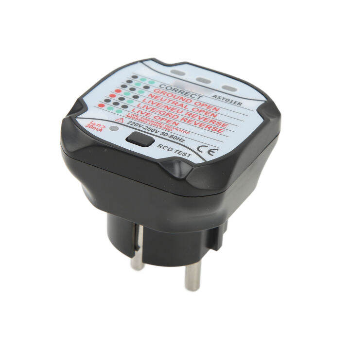 Plug Socket Detector, Professional Plug Socket Tester EU Plug 220V‑250V ...