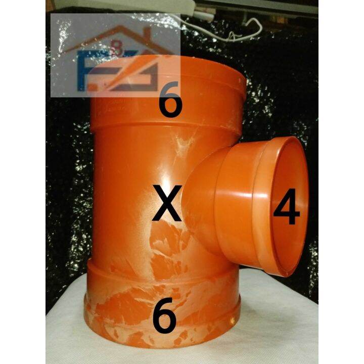 ♬PVC Orange Fittings Sanitary TEE RED 4X6⚘ | Lazada PH
