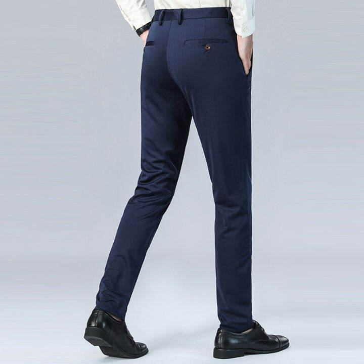 office pants man long pant office formal casual slim fit | Lazada