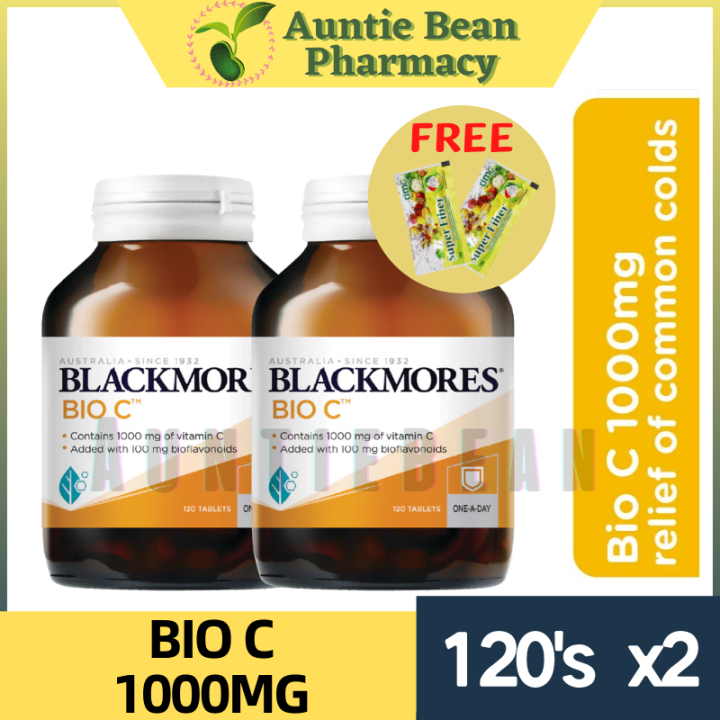BLACKMORES BIO C 1000MG 120 tablets X 2 bottle EXP:06/2023 --------foc ...